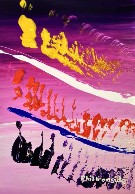 Original acrylic painting on A4 paper for the 1 March 2019. Flack in ...