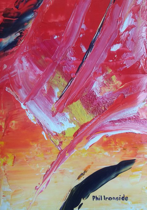 Original acrylic painting on A4 paper for the 3 September 2017. Solid ...