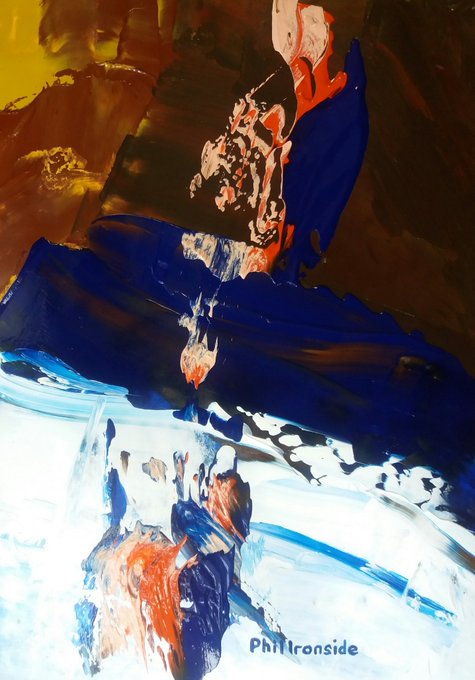 Original acrylic painting on A4 paper for the 9 October 2017. Swapping ...